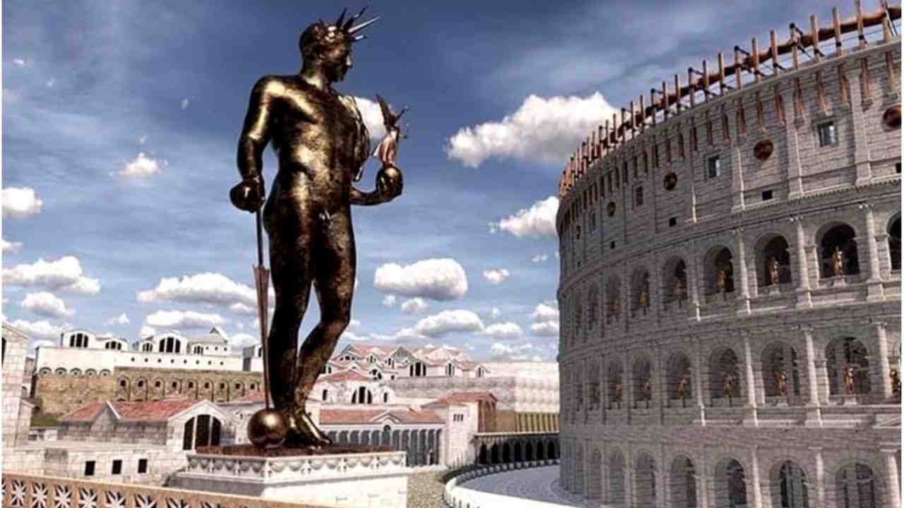 Il bronzato e monumentale Colosso di Nerone: immaginate come poteva ...